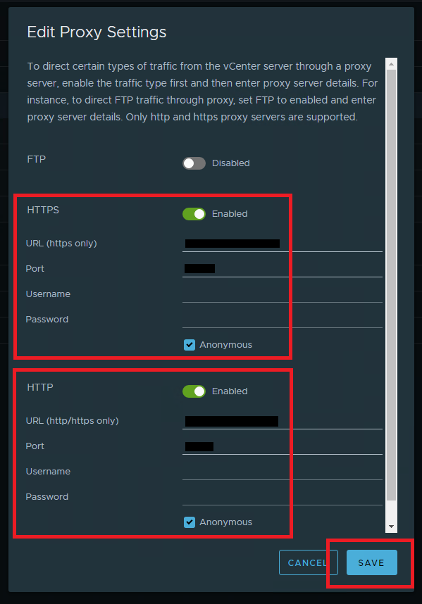 HTTP & HTTPS proxy server unreachable – VMware vCenter VCSA not ...