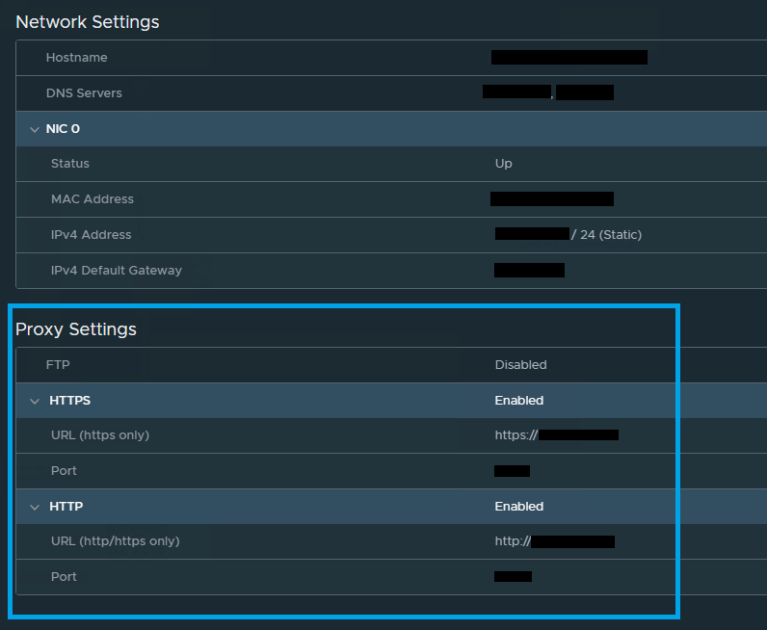 HTTP & HTTPS proxy server unreachable – VMware vCenter VCSA not ...